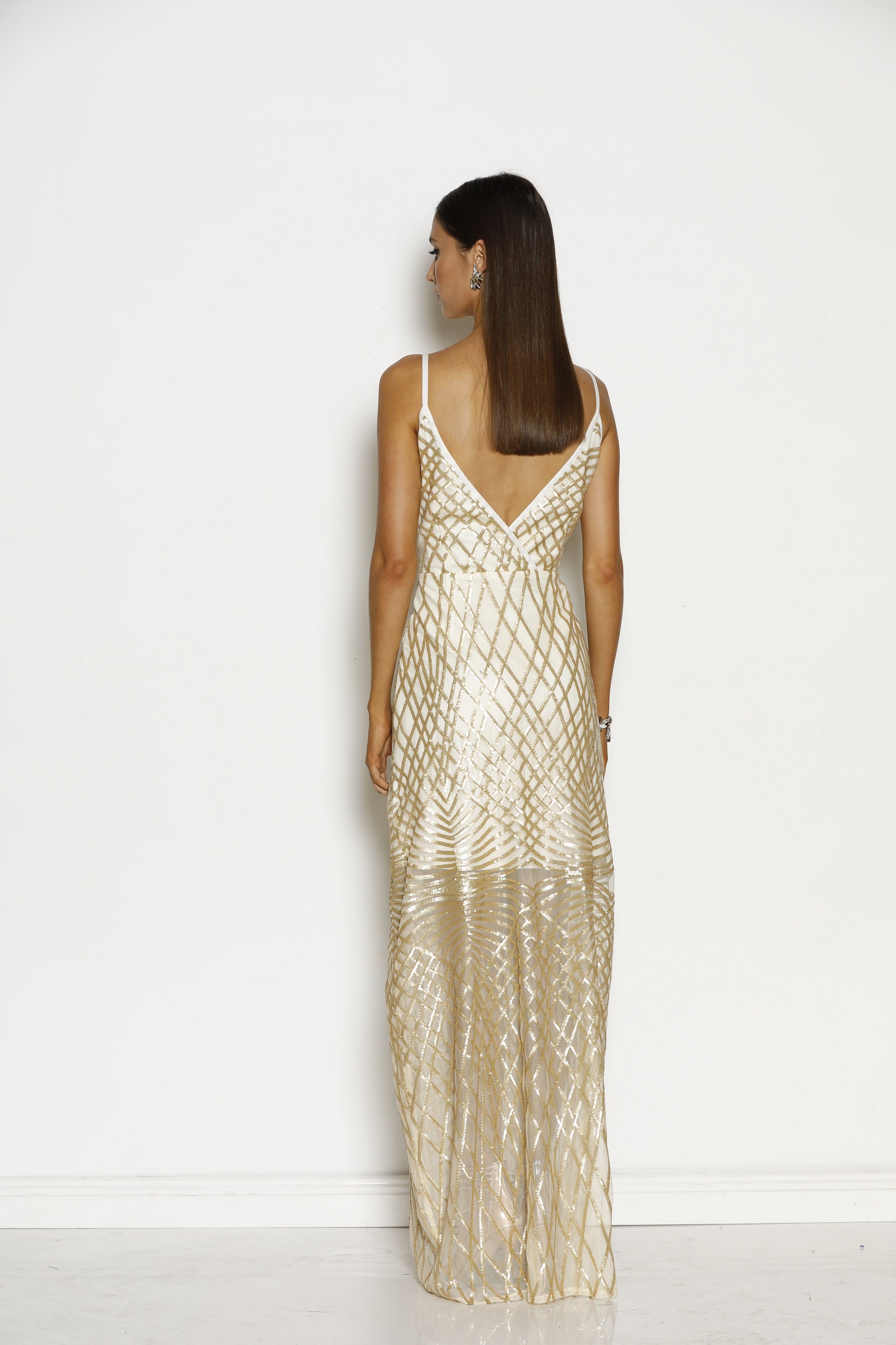 Grace & Hart Shooting Stars Wrap Dress in gold- – the style squad